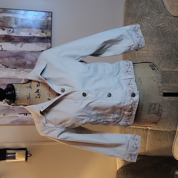 Ruby Rd. | Jackets & Coats | Ruby Rd Khaki Crop Denim Jacket | Poshmark